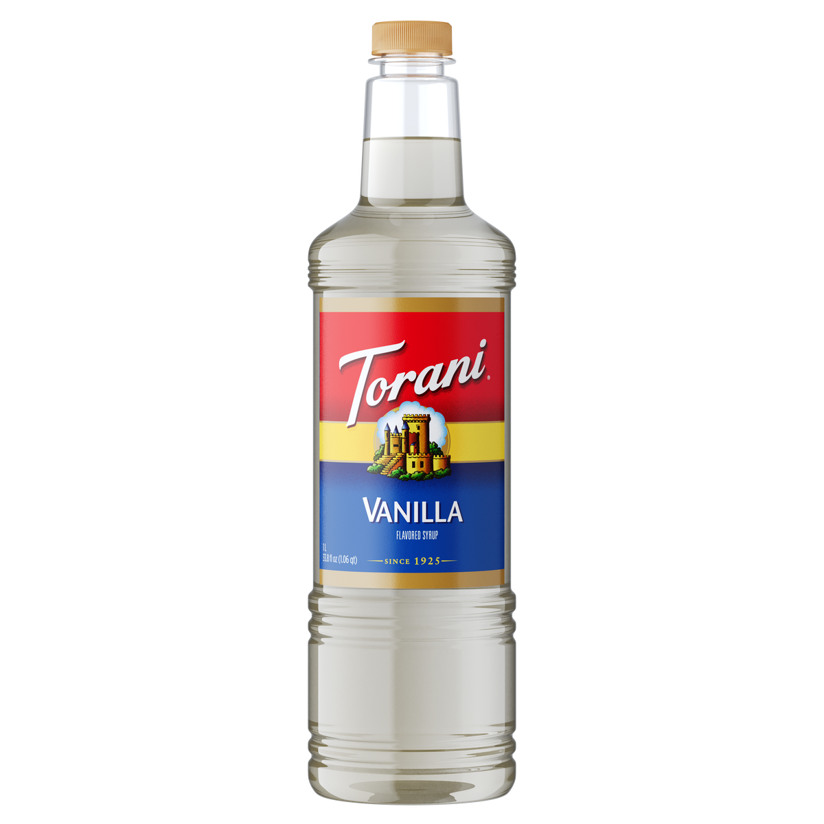 Torani Vanilla Flavoring Syrup 1L Plastic Bottle - Dilworth Coffee
