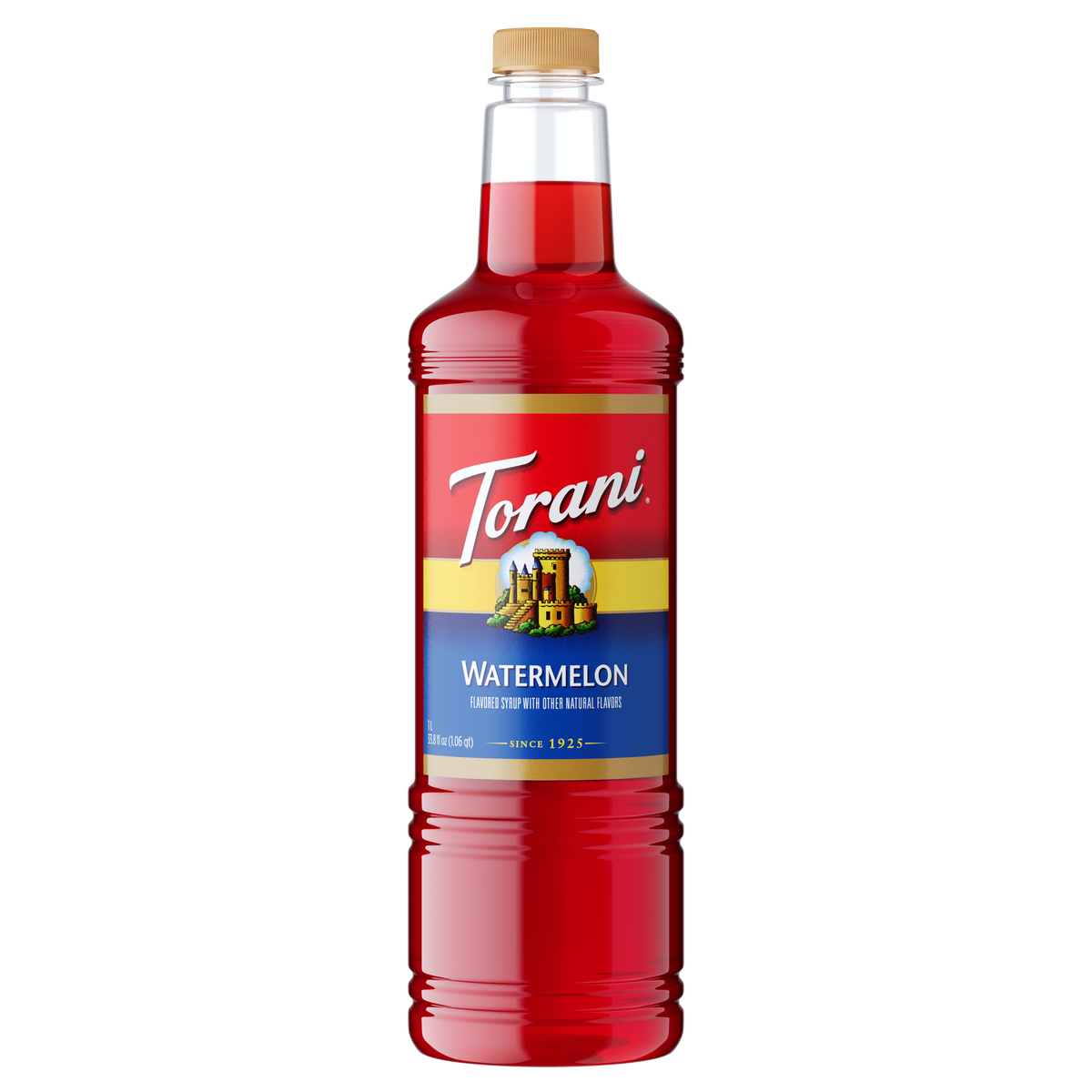 Torani Watermelon Flavoring Syrup 1L Plastic Bottle - Dilworth Coffee