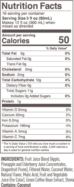 Smartfruit Recharge Refresher/ Dragon fruit Elderberry 48oz Bottle ...