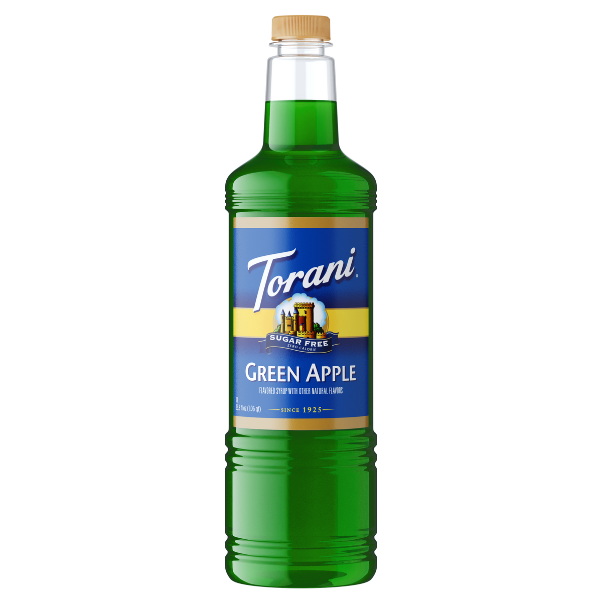 Torani Sugar Free Green Apple Flavoring Syrup 1L Plastic Bottle ...