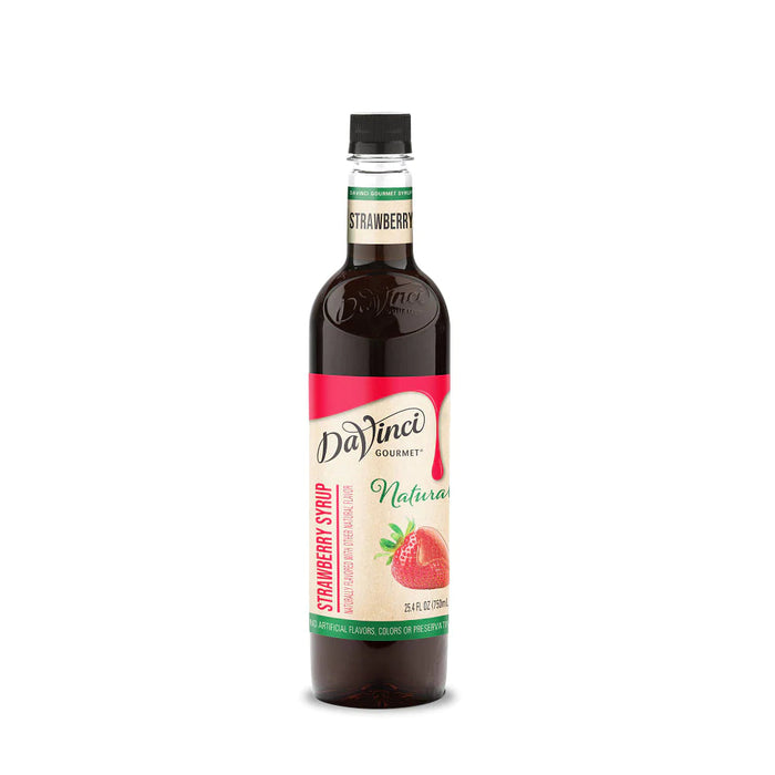 Davinci All-Natural Strawberry Syrup 750mL Plastic Bottle - Dilworth Coffee