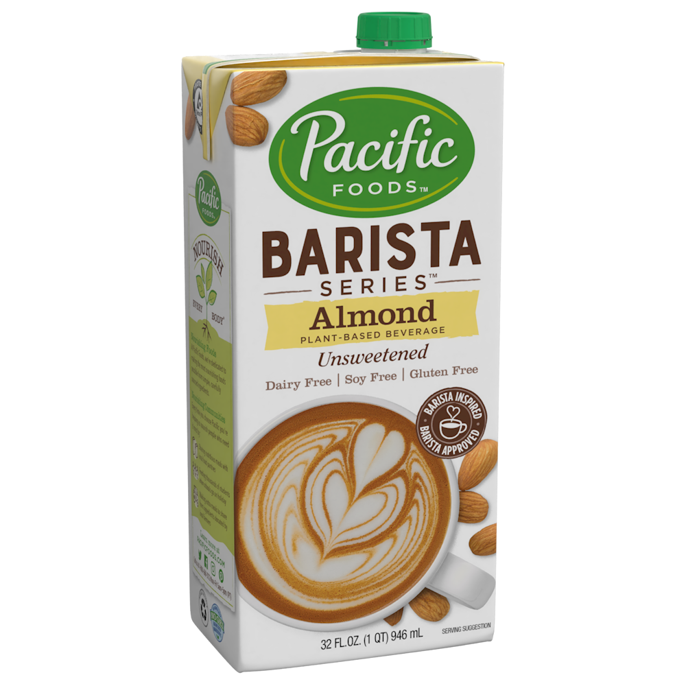 Pacific Foods Barista Series Unsweetened Almond Milk Alternatives 32oz ...