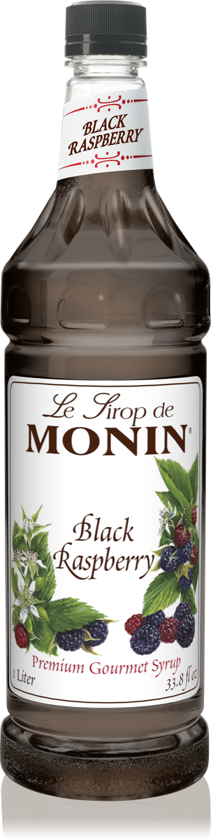 Monin Black Raspberry Syrup 1L Plastic Bottle - Dilworth Coffee