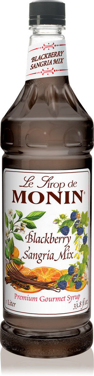Monin Blackberry Sangria Mix Syrup 1L Plastic Bottle - Dilworth Coffee