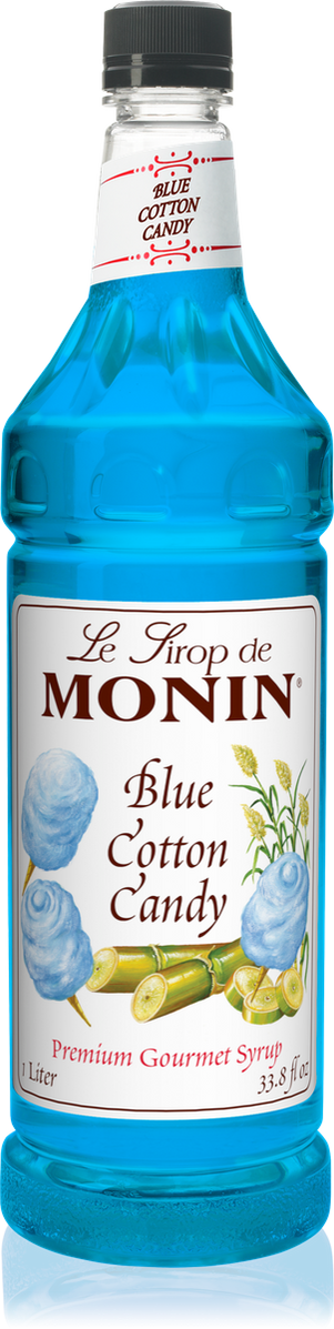 Monin Blue Cotton Candy Syrup 1L Plastic Bottle - Dilworth Coffee