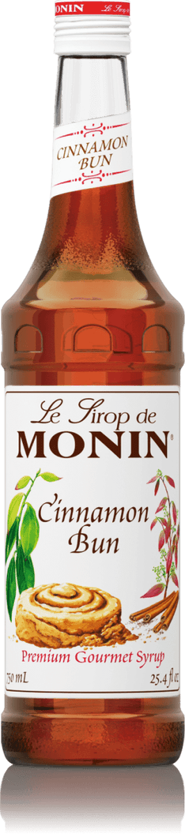 Monin Cinnamon Bun Syrup 750mL Glass Bottle - Dilworth Coffee
