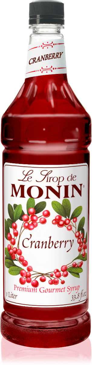 Monin Cranberry Syrup 1L Plastic Bottle - Dilworth Coffee