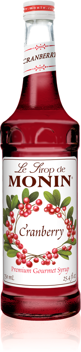 Monin Cranberry Syrup 750mL Glass Bottle - Dilworth Coffee