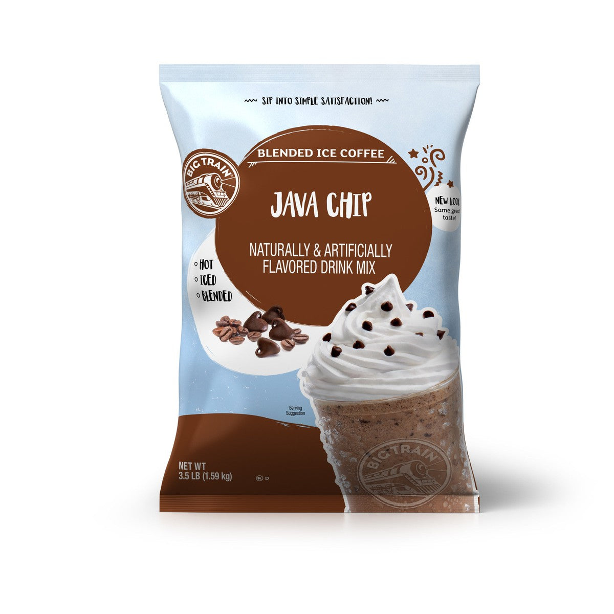 Big Train Java Chip Blended Iced Coffee Mix 3.5lb Bag - Dilworth Coffee