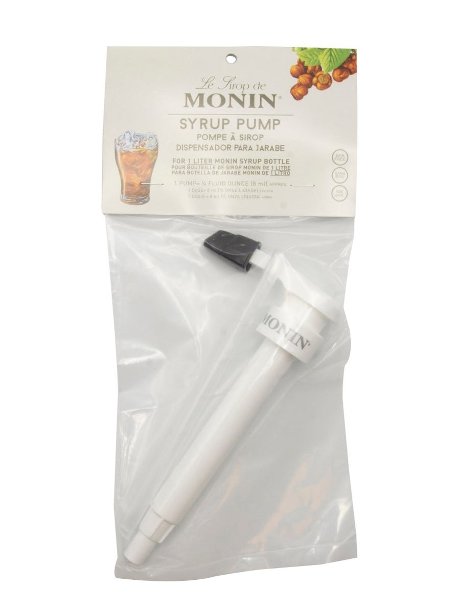 Monin Syrup Pump 1L - White - Dilworth Coffee
