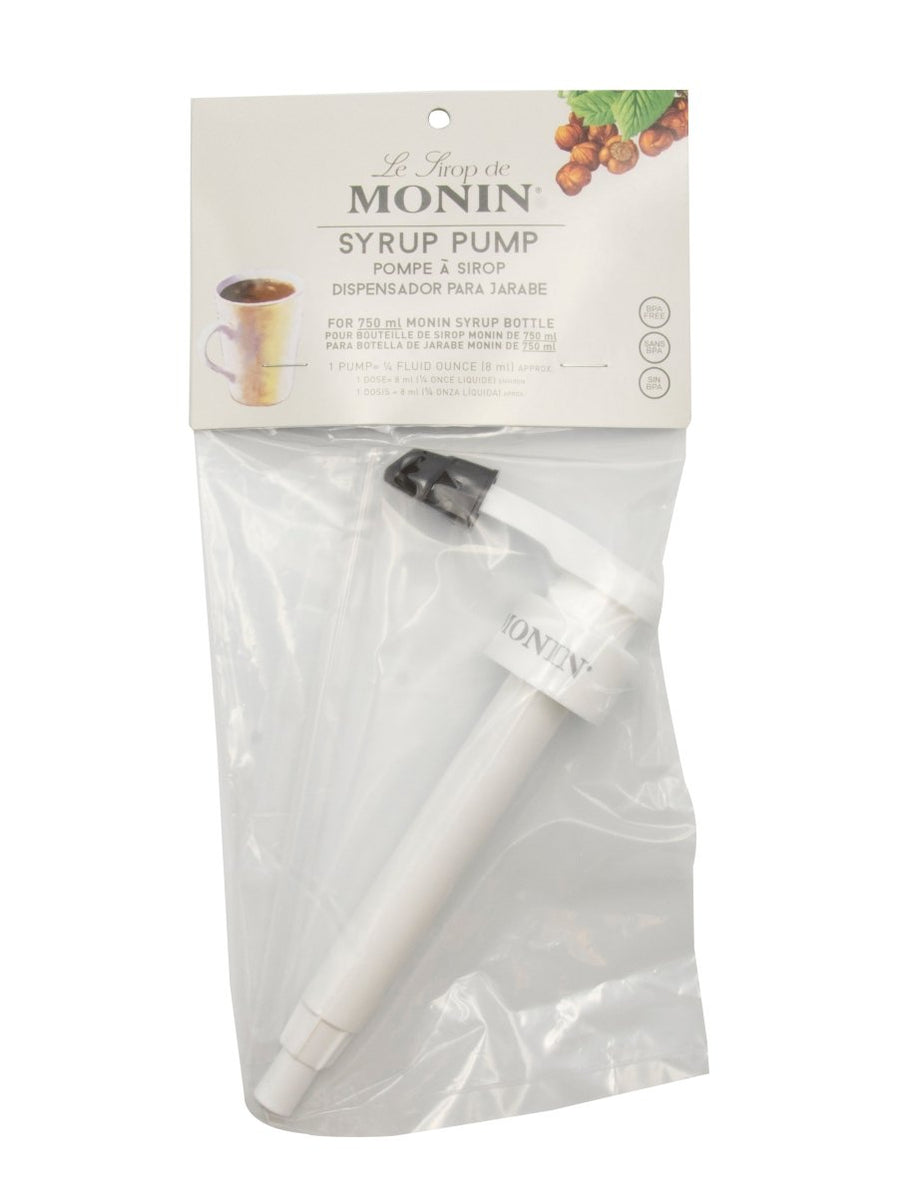 Monin Syrup Pump 750mL - White - Dilworth Coffee