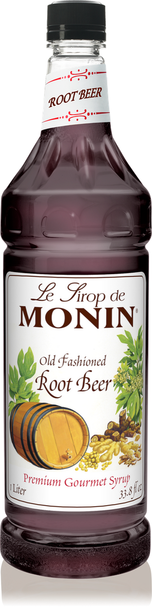 Monin Old Fashioned Root Beer Flavoring Syrup 1L Plastic Bottle ...