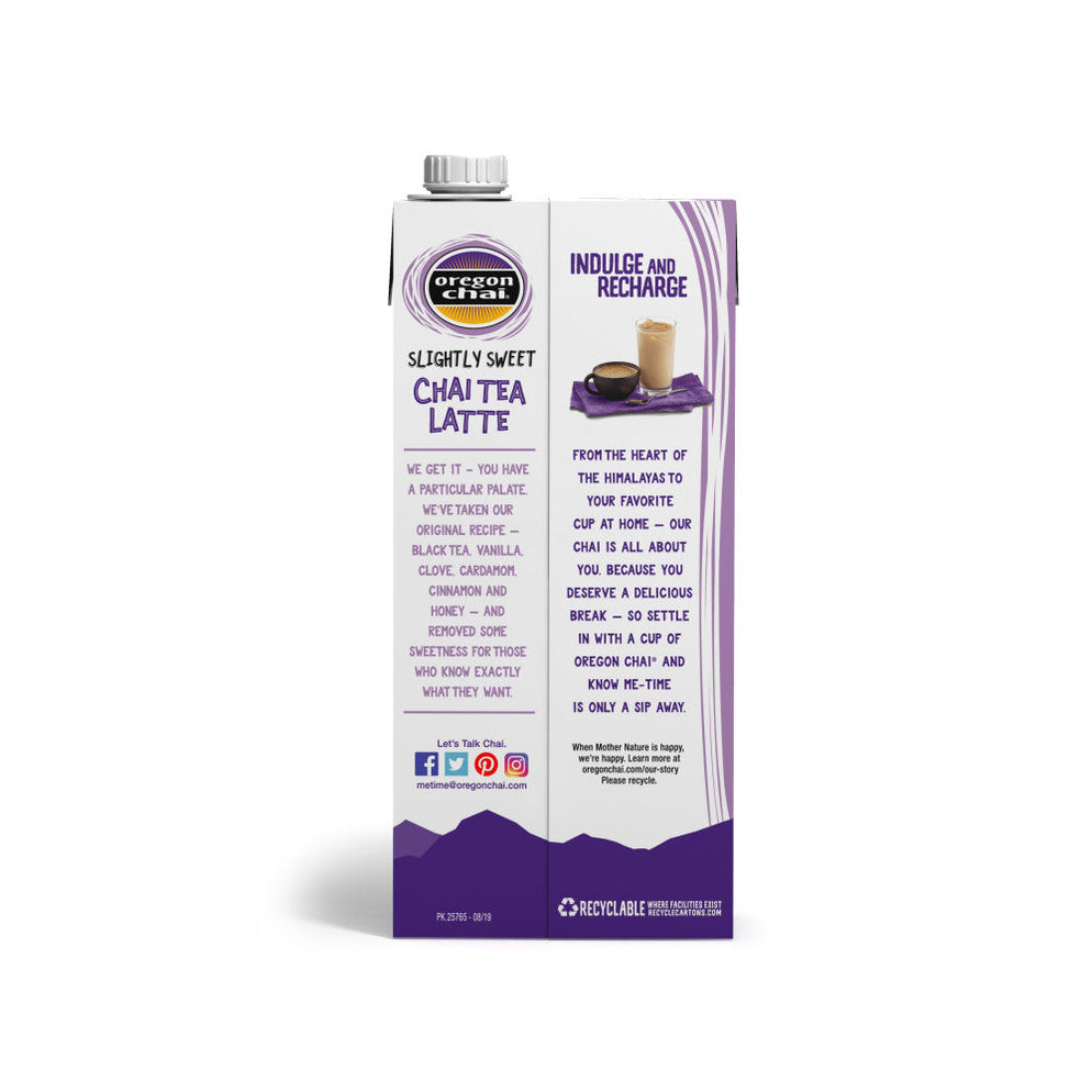 Oregon Chai Organic Slightly Sweet Chai Tea Latte 1:1 Concentrate 32oz ...