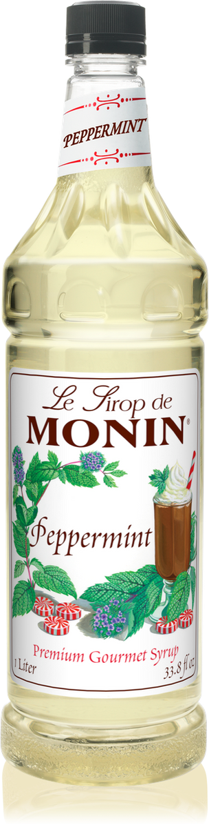 Monin Peppermint Syrup 1L Plastic Bottle - Dilworth Coffee
