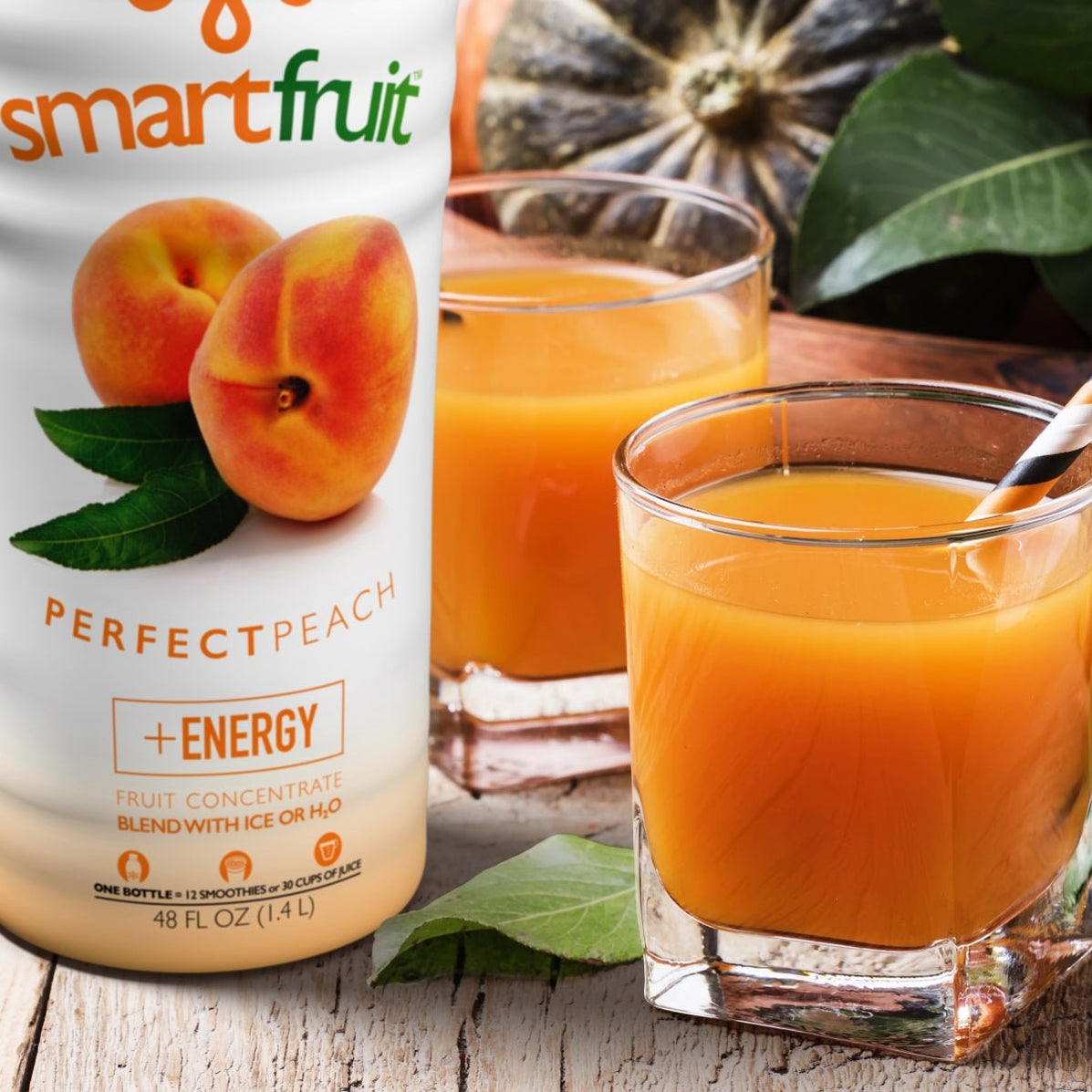 Smartfruit Perfect Peach Fruit Smoothie Concentrate 48oz Bottle ...
