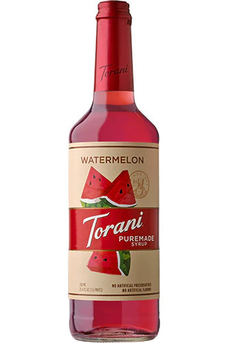 Torani Puremade Watermelon Syrup 750mL Glass Bottle - Dilworth Coffee