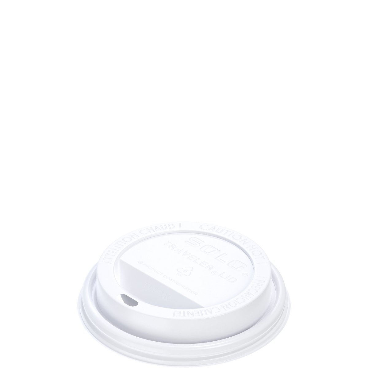 Solo Traveler Dome Hot Cup Lid with Sip Hole White 12/16/20/24oz Lid T - Dilworth Coffee