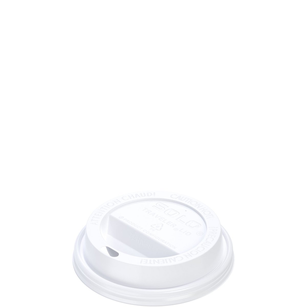 Solo Traveler Dome Hot Cup Lid with Sip Hole White 8oz Lid TL38R2-0007 - Dilworth Coffee