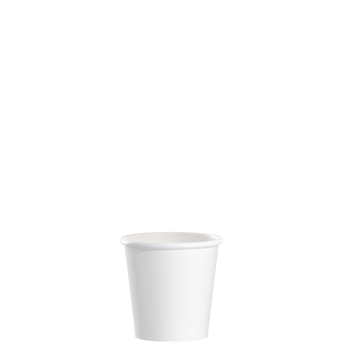 White Poly Paper 4oz Hot Cup 1000ct - Dilworth Coffee