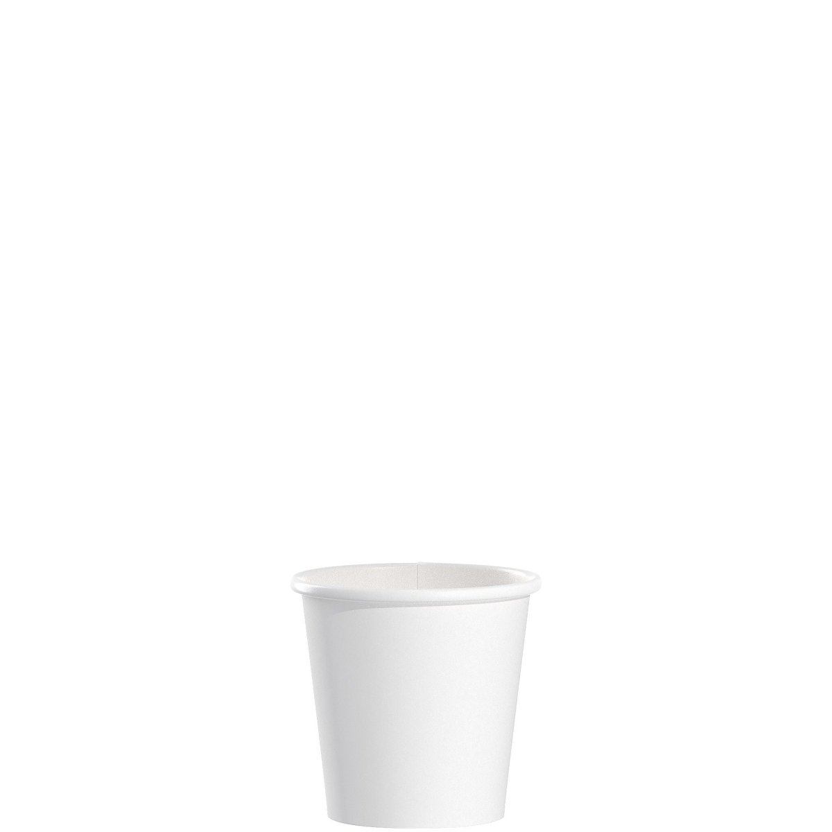 White Poly Paper 4oz Hot Cup 1000ct - Dilworth Coffee