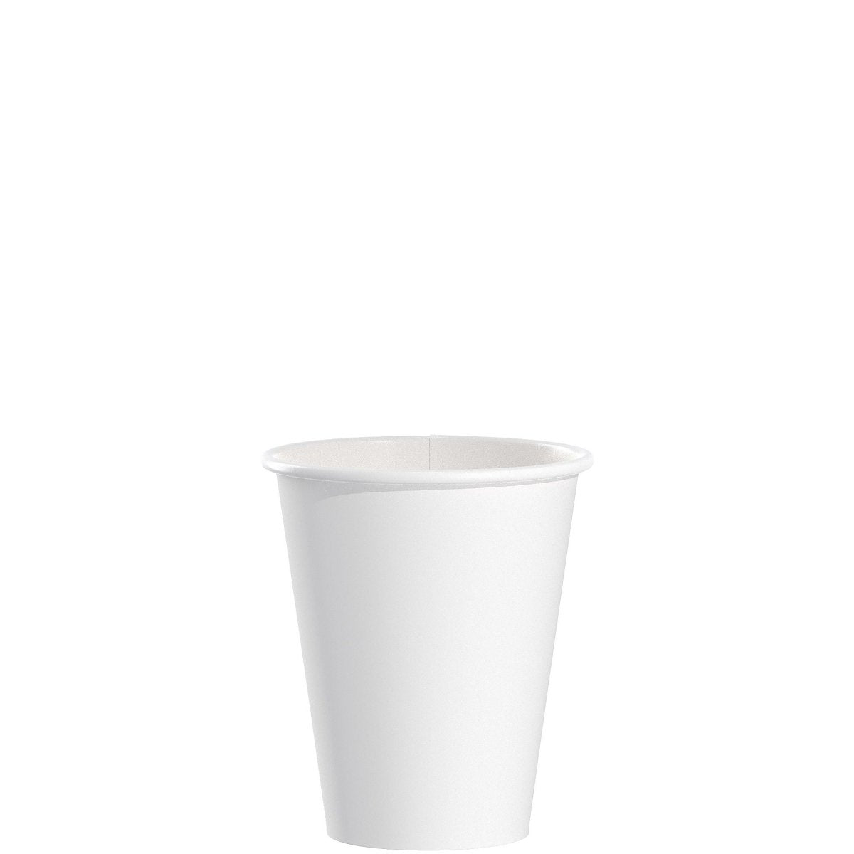 Solo White Poly Paper 8oz Hot Cup 378W-2050 1000ct - Dilworth Coffee