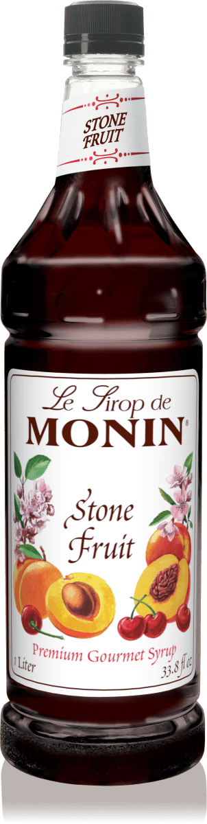 Monin Stone Fruit Syrup 1L Plastic Bottle - Dilworth Coffee