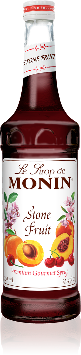 Monin Stone Fruit Syrup 750mL Glass Bottle - Dilworth Coffee