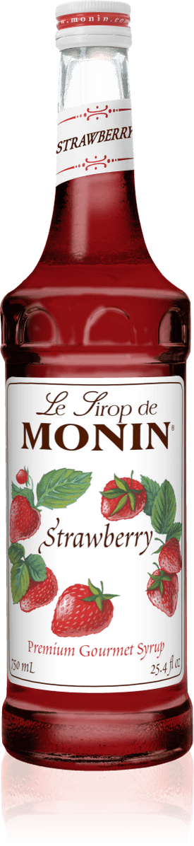 Monin Strawberry Syrup 750mL Glass Bottle - Dilworth Coffee