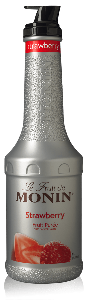 Monin Strawberry Fruit Puree 1L Bottle - Dilworth Coffee