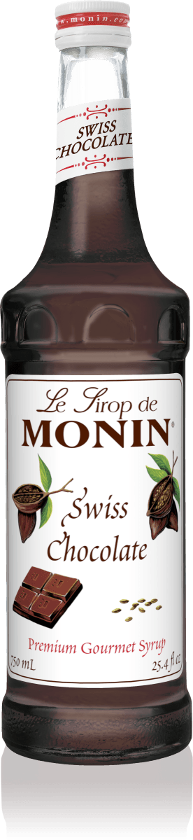Monin Swiss Chocolate Syrup 750mL Glass Bottle - Dilworth Coffee