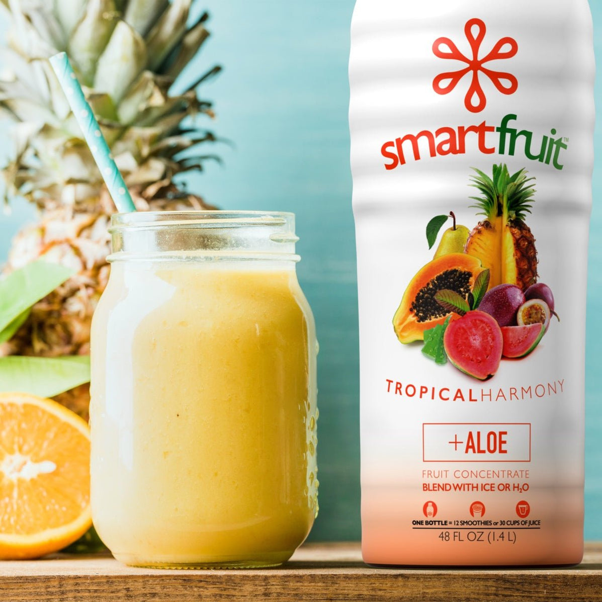 Smartfruit Tropical Harmony Fruit Smoothie Concentrate 48oz Bottle ...