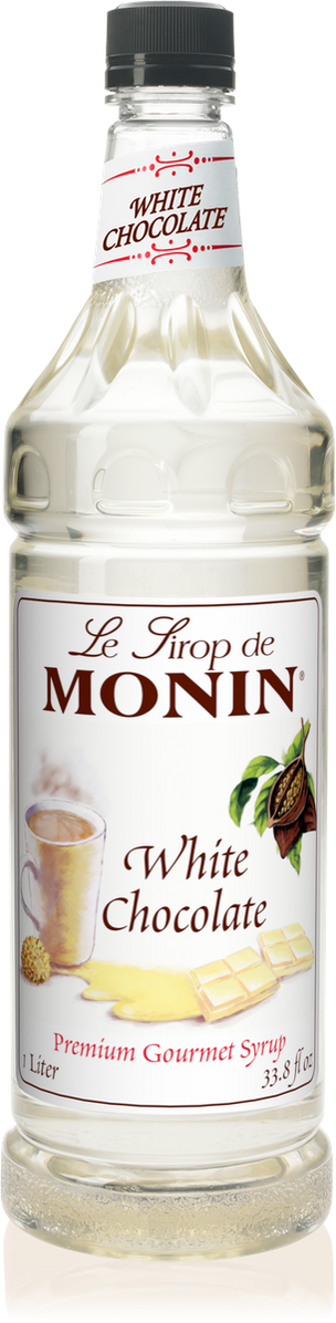 Monin White Chocolate Syrup 1L Plastic Bottle - Dilworth Coffee