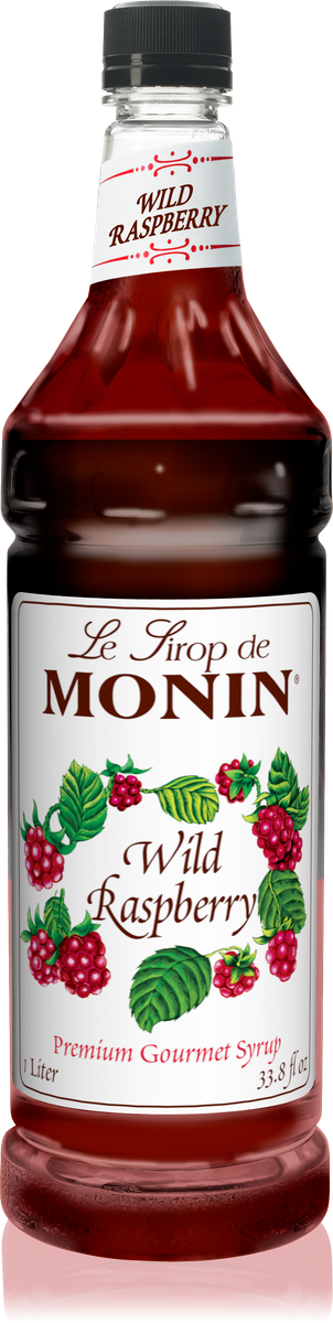 Monin Wild Raspberry Syrup 1L Plastic Bottle - Dilworth Coffee