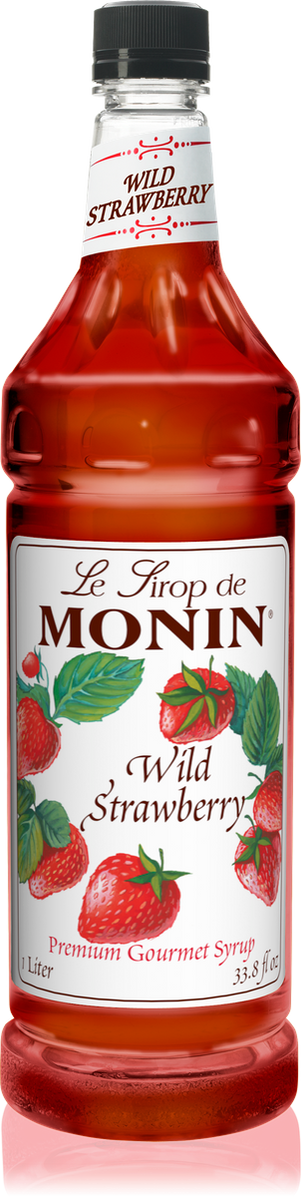 Monin Wild Strawberry Syrup 1L Plastic Bottle - Dilworth Coffee