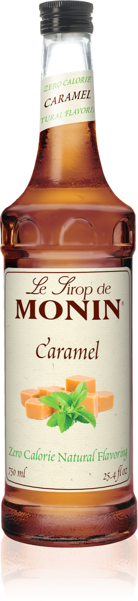 Monin Zero Calorie Natural Caramel Syrup 750mL Glass Bottle - Dilworth ...